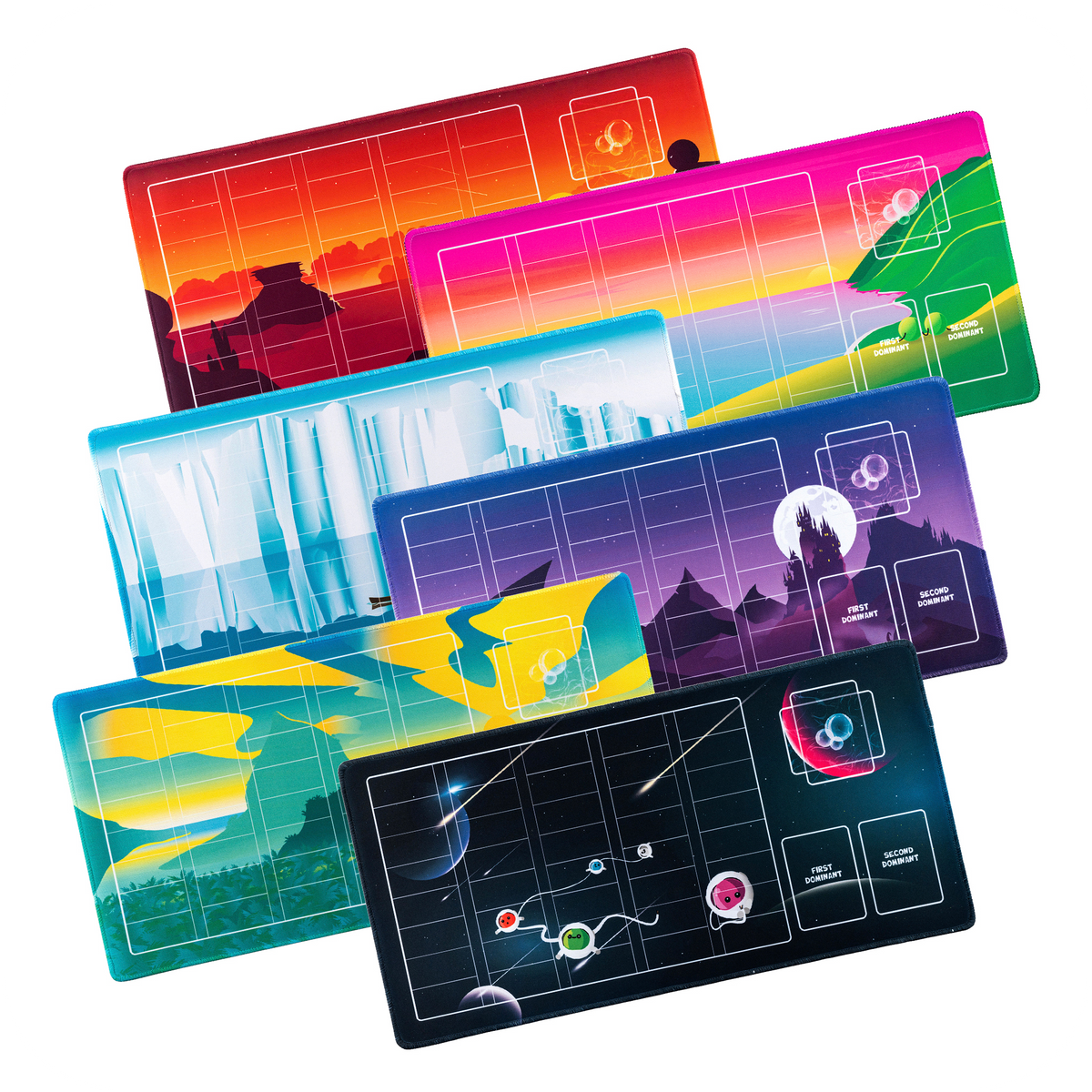 Doomlings | 6-Pack Individual Playmats | Organize Your Game Cards